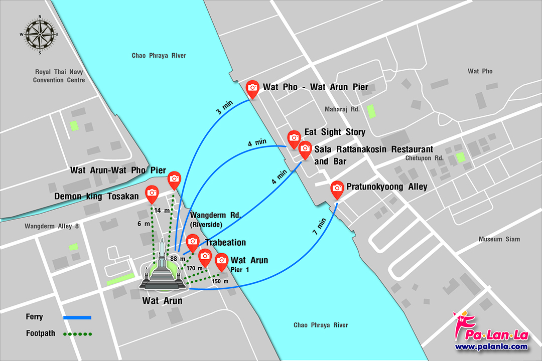 10 Best Photo Spots of Wat Arun Ratchawararam Ratchawaramahawihan, Bangkok, Thailand - เพื่อนที่ ...